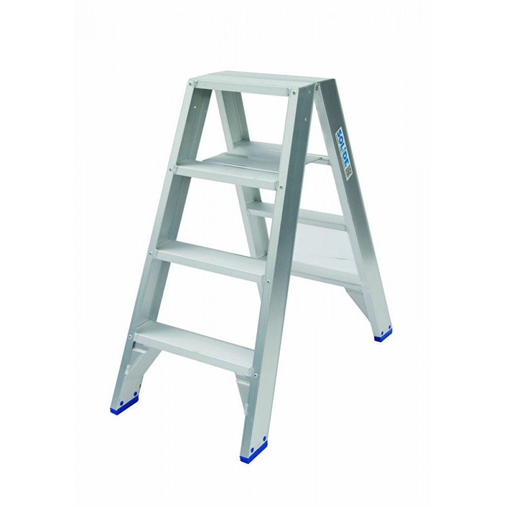 SOLIDE DUBBELE TRAP ALUMINIUM 2 X 4 TREDEN