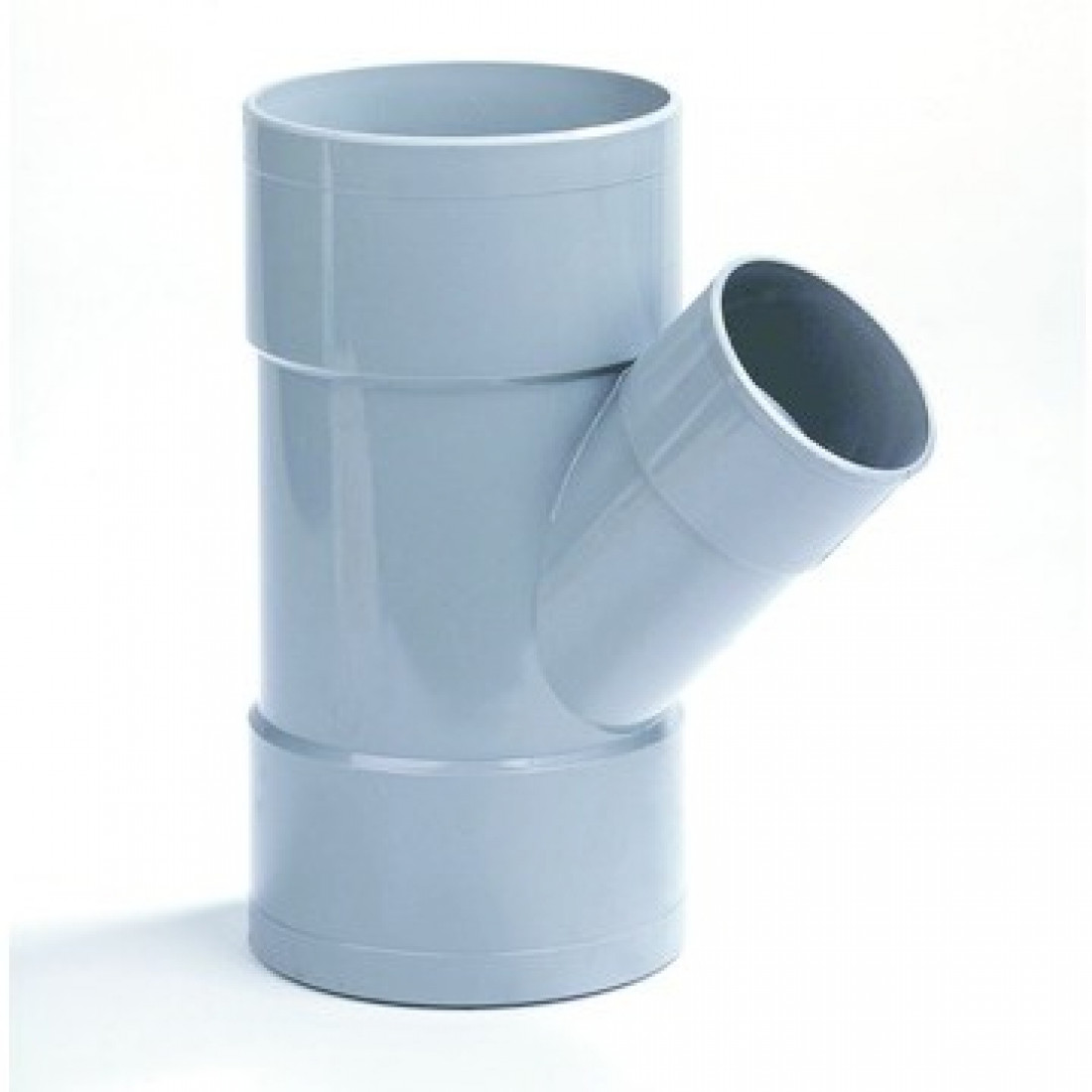 PVC T-STUK 125 MM 1 X 75 MM 3 MOF 45graden LV