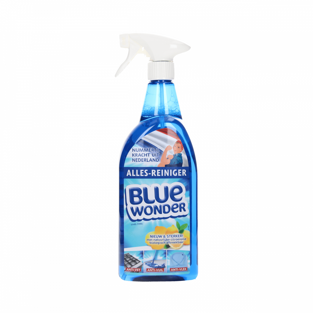 BLUE WONDER ALLES REINIGER SPRAY 750 ML.